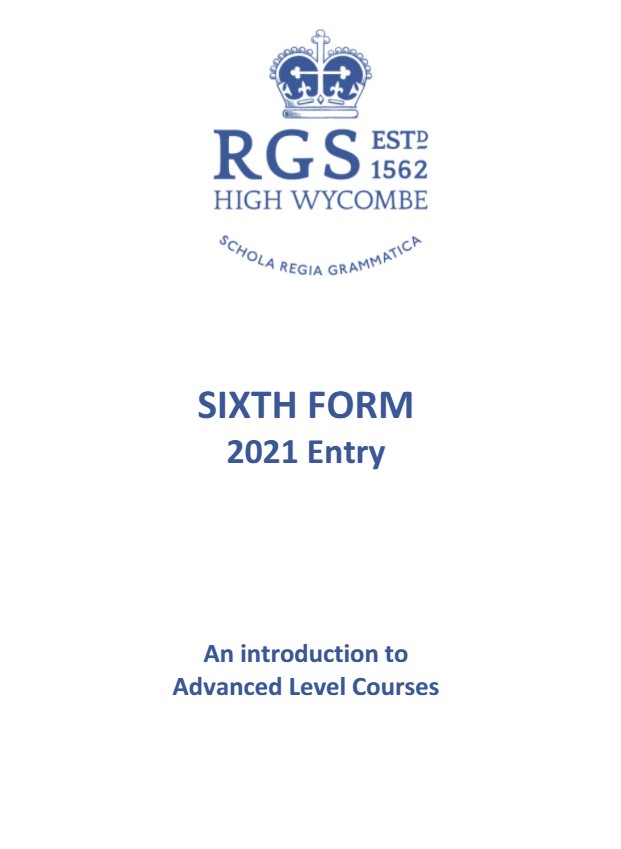 Royal Grammar School - Sixth Form 2021 Entry Booklet